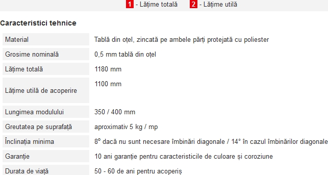 Tigla metalica Bilka